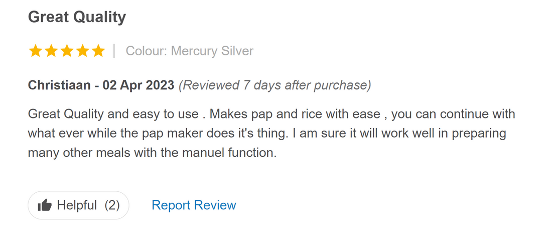 The Appetite Automatic Pap Maker with Multi Cooker Function – appetitesa